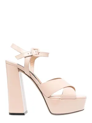 SERGIO ROSSI Alicia 90mm Platform Sandals - Neutrals