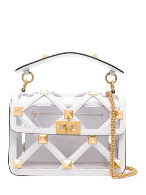 Valentino Garavani Roman Stud Shoulder Bag - White
