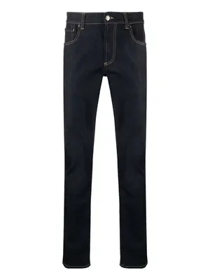 Alexander McQueen Straight-leg Denim Trousers - Blue
