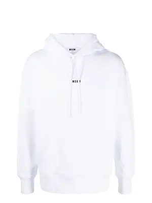 MSGM Logo-print Hoodie - White