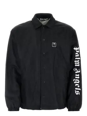 Palm Angels Logo-patch Bomber Jacket - Black