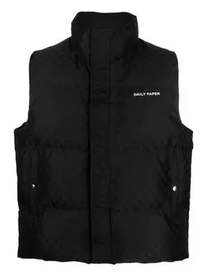 DAILY PAPER Monogram Pondo Padded Gilet - Black