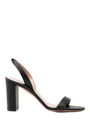 AQUAZZURA 95mm Open-toe Leather Sandals - Black