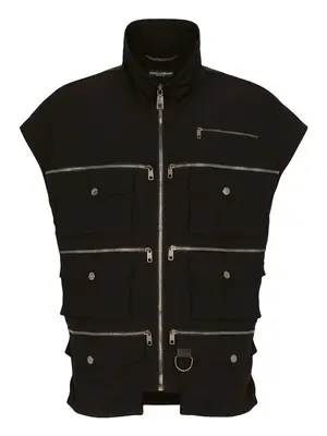 Dolce & Gabbana Zip-detail Gilet - Black