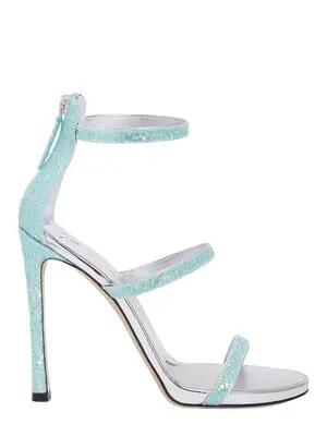 GIUSEPPE ZANOTTI Harmony Glitter Strappy Sandals - Green