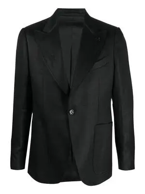 LARDINI Single-breasted Blazer - Black