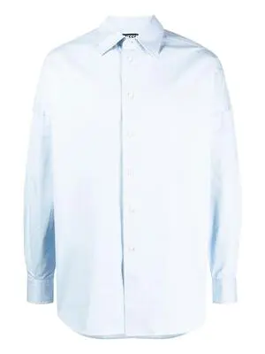 DIESEL S-limo Logo-embroidered Shirt - Blue