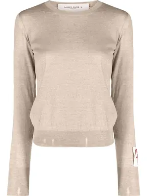 GOLDEN GOOSE Distressed Fine-knit Jumper - Neutrals