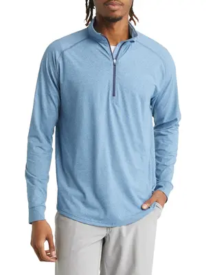 SWANNIES Swannies Hayes Half Zip Pullover Blue Heather