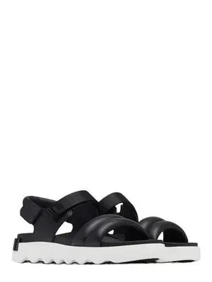 Sorel Viibe Slingback Sandal - Black/ Sea Salt