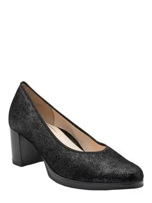 ARA Glitter Pump - Black Glitter Metallic