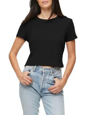 Michael Stars Mimi Crop T-shirt - Black