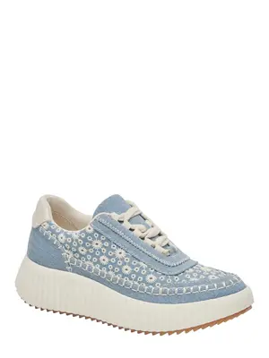 Dolce Vita Dolce Vita Dolen Platform Sneakers Blue Floral Denim