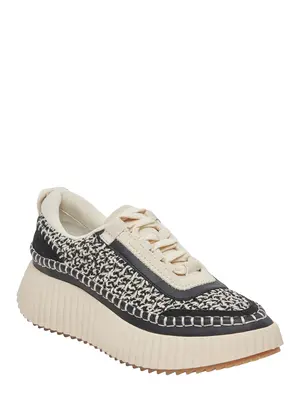 Dolce Vita Dolce Vita Dolen Platform Sneakers White/ Black Woven