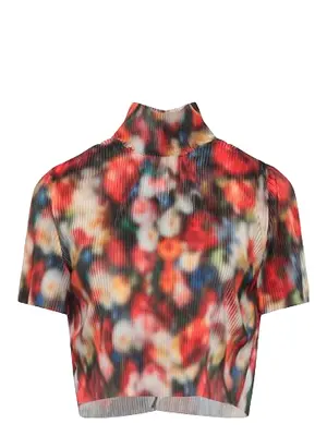 FRANKIE MORELLO Multicolor Satin Shirt - Red