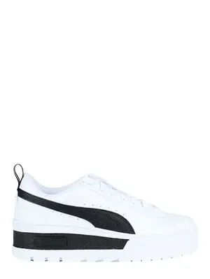 PUMA Mayze Wedge Leather Sneakers - White