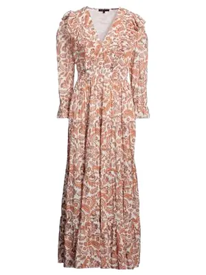 Maje Paisley-print Maxi Dress - Orange