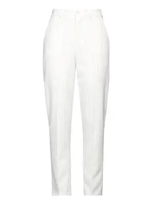 LIU •JO Striped Straight Leg Pants - White
