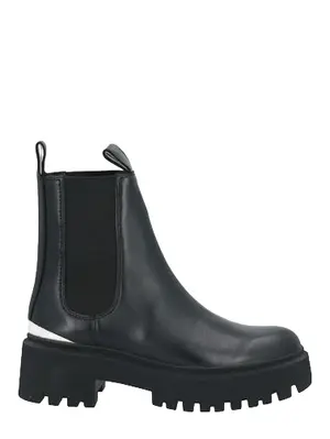 Maje Ankle Boots In Leather Black