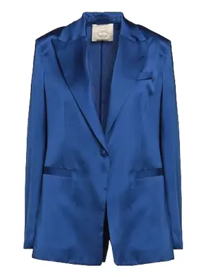 True Royal TRUE ROYAL Viscose Blazer Blue