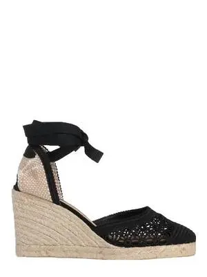 CastaÑer Espadrilles With Ankle Ties - Black