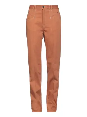 Isabel Marant Cotton Gabardine Straight-leg Pants - Brown