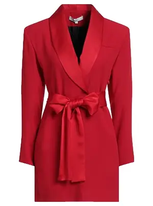 ØUD. PARIS Crepe And Satin Blazer Mini Dress Red