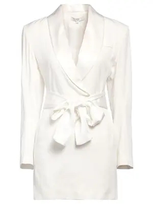 ØUD. PARIS Crepe And Satin Blazer Mini Dress White