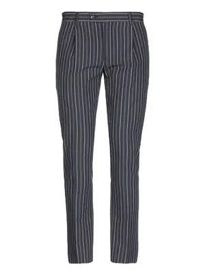 DANIELE ALESSANDRINI GREY DANIELE ALESSANDRINI Striped Seersucker Trousers