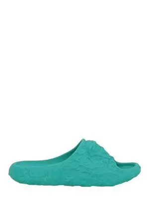 Versace Versace Lime Rubber Pool Slides Blue