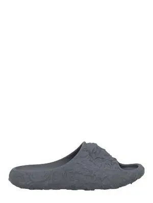 Versace Lime Rubber Slides Grey