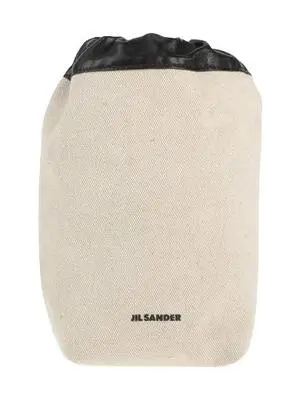 JIL SANDER Leather And Textile Bucket Bag - White