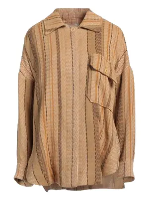 Momoni Striped Overshirt - Yellow