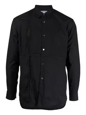 Comme Des Garçons Panelled-design Cotton Shirt - Black