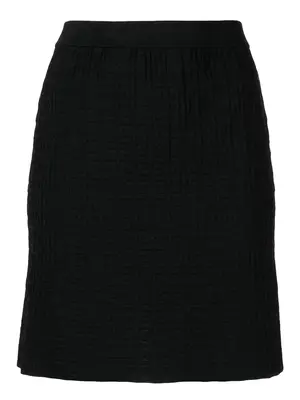 Givenchy 4g Monogram-jacquard Mini Skirt - Black