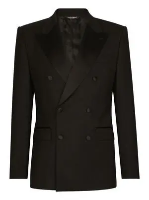 Dolce & Gabbana Sicilia-fit Double-breasted Three-piece Suit - Black