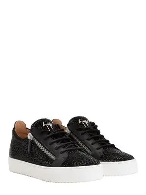 GIUSEPPE ZANOTTI Frankie Rhinestone Embellished Sneakers - Black