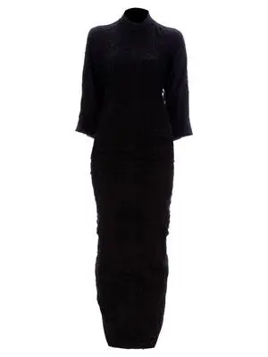 Rick Owens Textured Maxi Dress - Black
