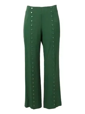 Rosie Assoulin Studded Wide Leg Trousers - Green