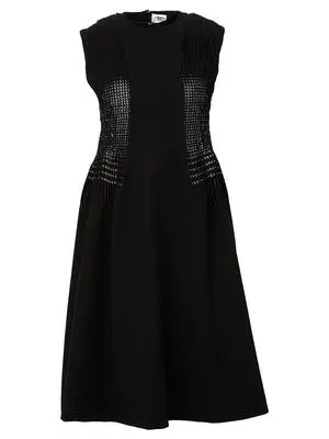 Noir Kei Ninomiya Beaded Panel Flared Dress - Black