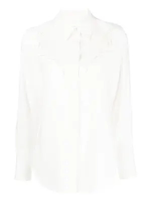 Chloé Broderie-anglaise Shirt - Neutrals