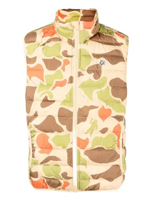 BILLIONAIRE BOYS CLUB Camouflage-pattern Padded Gilet - Yellow