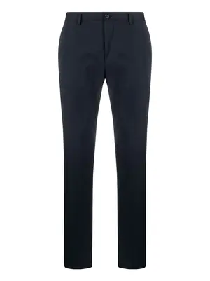 Dolce & Gabbana Tailored Trousers With Logo Tag - Blue