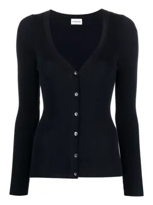 P.A.R.O.S.H P.A.R.O.S.H. Ribbed Knit V-Neck Cardigan
