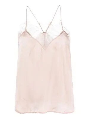 IRO PARIS Lace-detailing Top - Pink