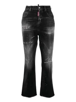 Dsquared2 Distressed Flared Jeans - Black