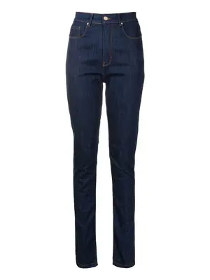 AMAPO Logo-patch Skinny Jeans - Blue