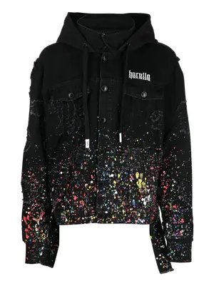 HACULLA. Pretty Hooded Denim Jacket - Black