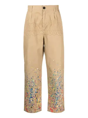 HACULLA. Paint-splatter Trousers - Brown