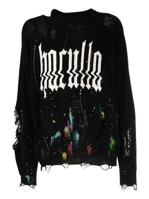 HACULLA. Glitched Logo Jumper - Black